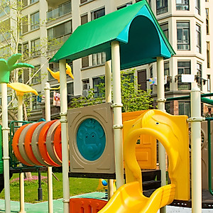 3 Pieces 52 x 89 Inch Swing Set Replacement Tarp for Play Set Outdoor Swingset Shade Kids Playground Canopy Swing Replacement Canopy Waterproof Cover Replacement Tarp Sunshade for Backyard Outdoor