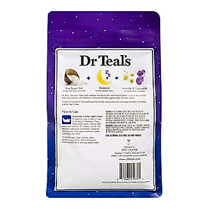 Dr Teal's Lavender & Melatonin Bath Soak Variety Gift Set (2 Pack, 3lb Ea.) - Soothe & Sleep Lavender, Melatonin Sleep Soak - Essential Oils Blended with Epsom Salt Ease Pain & Promote Better Sleep