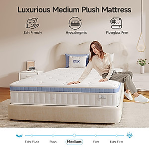 Yaak King Size Mattress 10 Inch, Hybrid King Mattress in a Box, Individual Pocket Spring King Bed Mattress with Breathable Memory Foam, Pressure Relief, Medium Firm Mattress King Size 80"x76"x10"