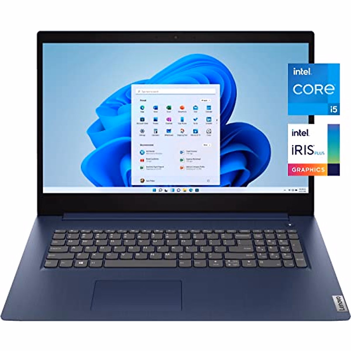 Lenovo 2022 Newest IdeaPad 3i Laptop, 17.3" HD+ Display, 11th Gen Intel Core i5-1135G7, Intel Iris Xe Graphics, 36GB RAM, 1TB PCIe SSD, WiFi, Webcam, Fingerprint Reader, Windows 11 Home, Blue