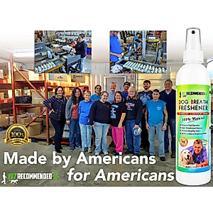 Vet Recommended - Dog Breath Freshener & Pet Dental Water Additive (8oz/240ml) All Natural - Perfect for Bad Dog Breath & Dog Teeth Spray. Spray in Mouth or Add to Pet's Drinking Water. USA Made.