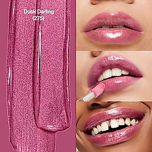 Revlon Super Lustrous Lip Gloss, Non-Sticky, Hydrating, High Shine Finish, 275 Dusk Darling, 0.13 oz