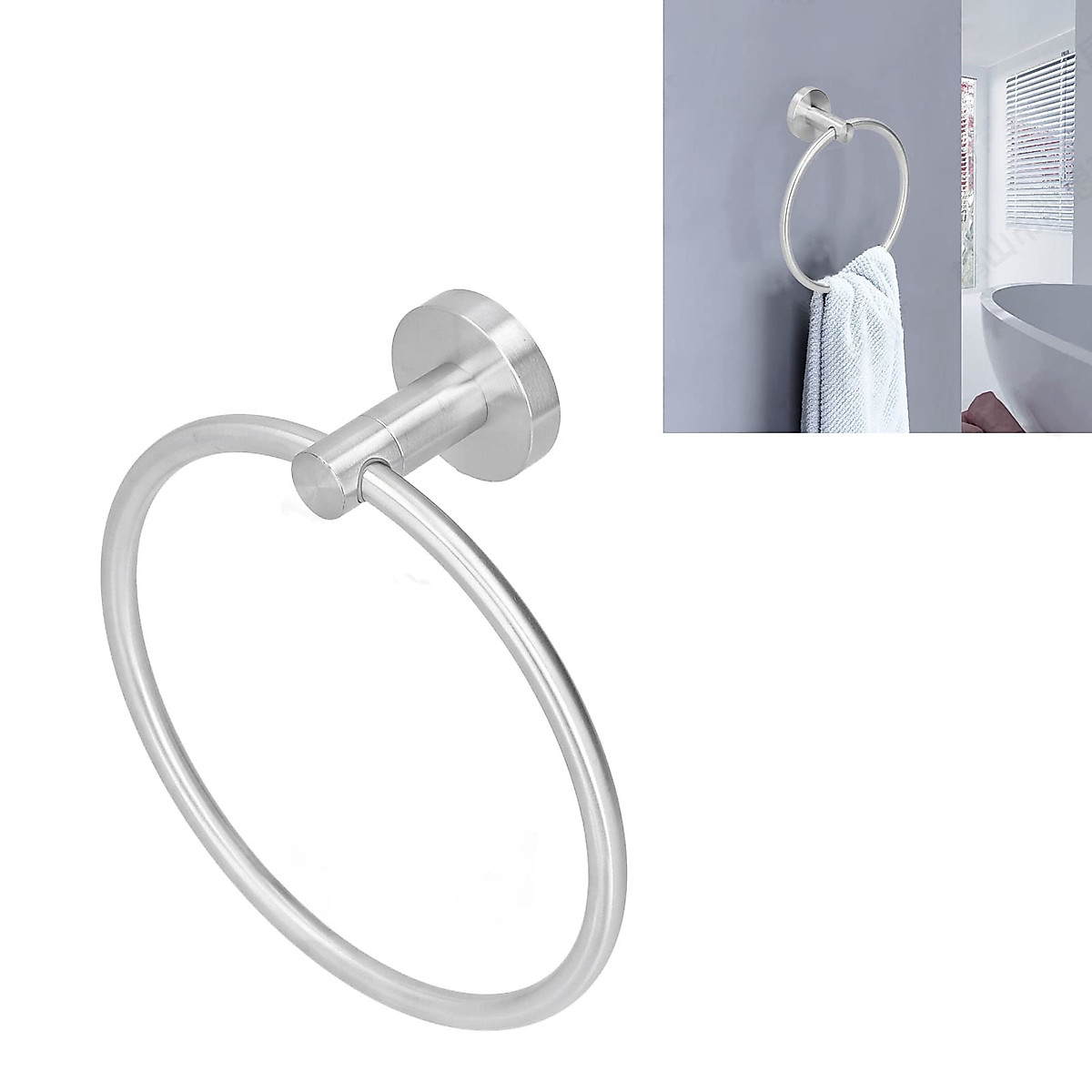 Towel Rack, Towel Ring Bathroom Hand Towel Holder Circle Wall Mounted Towel Storage Stainless Steel Shelf Storage, Modern Towel Hanger for Bathroom Kitchen Home Accessories