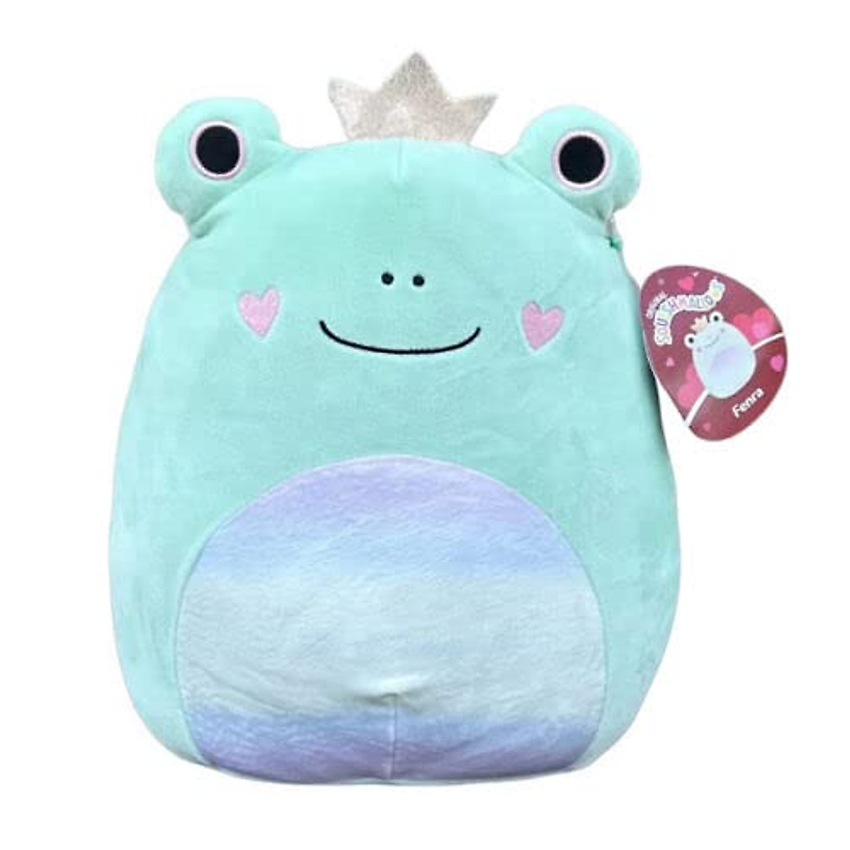 Squishmallows 11" Fenra The Frog with Crown and Heart