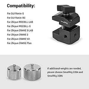 SmallRig Counterweight & Mounting Clamp Kit for DJI Ronin-S/Ronin-SC and Zhiyun Weebill/Crane Series Gimbals BSS2465