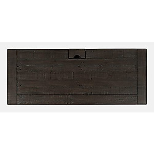 Jofran Madison County Reclaimed Pine USB Charging Farmhouse Wood Office Desk, Barnwood Brown