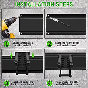 MENGXIANG Ski Wall Rack 6 Pairs of Ski Storage Rack Wall Mount Snowboard Rack for Home and Garage Skiing Storage Mount Holds Up to 300lbs