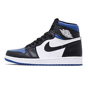 AIR JORDAN Nike Mens 1 Retro Royal Toe Black/White/Game Royal Leather Size 11