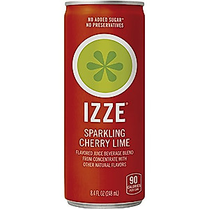 Izze Sparkling Juice, 4 Flavor Sunset Variety Pack, 8.4 Fl Oz (Pack of 24)