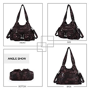 Angel Kiss Handbags for Women Hobo Bags for Large Tote Bag Soft PU Leather Multi-Pocket Shoulder Bag Top Handle Handbag