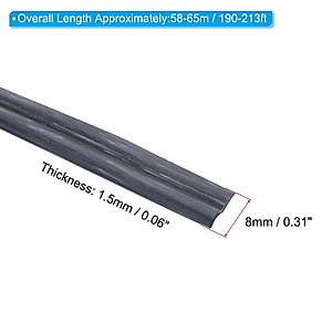 PATIKIL Wicker Repair Kit, Flat Synthetic Rattan Fix Kit Plastic Patio Chair Replacement DIY Set for Garden Furniture Sofa Table, Gray White Stripe