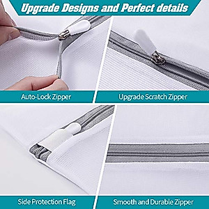 2PCS, Premium Fine Mesh Laundry Bags (1L+1M). To Prevent Wrinkling, Tweaking, Twine, Reduce Abrasion, Protect Delicates, Store and Pack Luggage. For Underwear, Bra, Pantyhose, Socks Machine Wash.