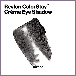 Revlon Colorstay Creme Eye Shadow, Longwear Blendable Matte or Shimmer Eye Makeup with Applicator Brush in Black, Tuxedo (850)