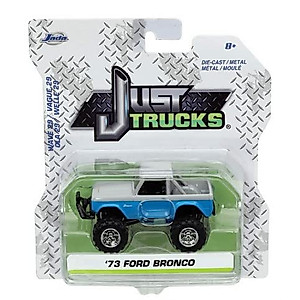 Jada Just Trucks '73 Ford Bronco, Wave 29 (1:64 Scale) Blue/Gray