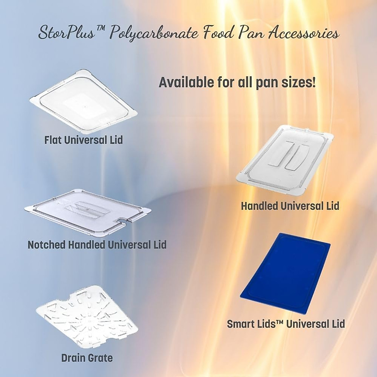 Carlisle FoodService Products Storplus 1/2-Size Food Pan for Catering, Buffets, and Restaurants, Polycarbonate 6 Inches Deep, Clear