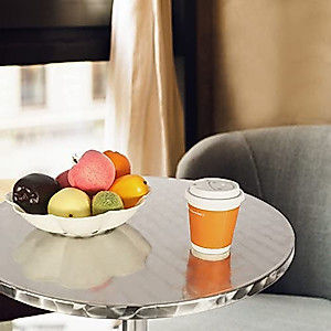 REDCAMP 24 inch Round Top Aluminum Bar Table with Flip-Up Top, Cocktail Table Bistro Pub Table for Parties Restaurant, 45" and 29.5" Two Height Adjustable