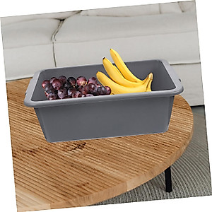 BUGUUYO 2pcs Box Storage Basket Food Storage Bin Dish Washing Tub Food Washing Bowl Dish Wash Basin Large Bus Tubs Restaurant Wash Basin Dish Basin Storage Bins Plastic Storage Bin Pp Grey