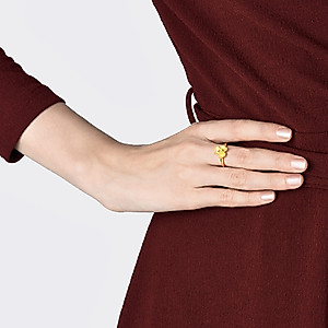 CHOW SANG SANG Chinese Wedding Collection 999.9 24K Gold Price-by-Weight 4g Gold Floral Ring (Adjustable) for Women 90353R