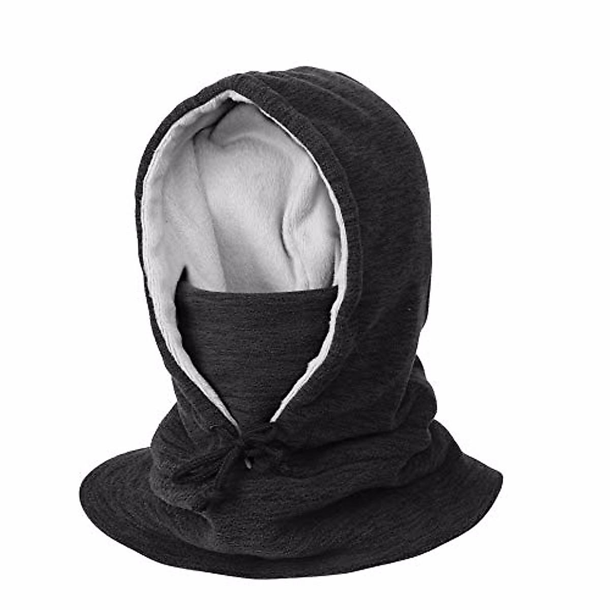 YR.Lover Thick Fleece Hood Balaclava Winter Windproof Mask Neck Cover Hats Balaclava Black