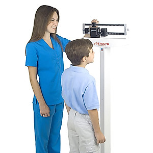 Detecto 437 Mechanical Physician Scale Without Height Rod - Die-Cast Beam with Black Aluminum Insert - Rigid Construction with Precise Results, Eye-Level Display - 450Lbs x 4 oz Capacity