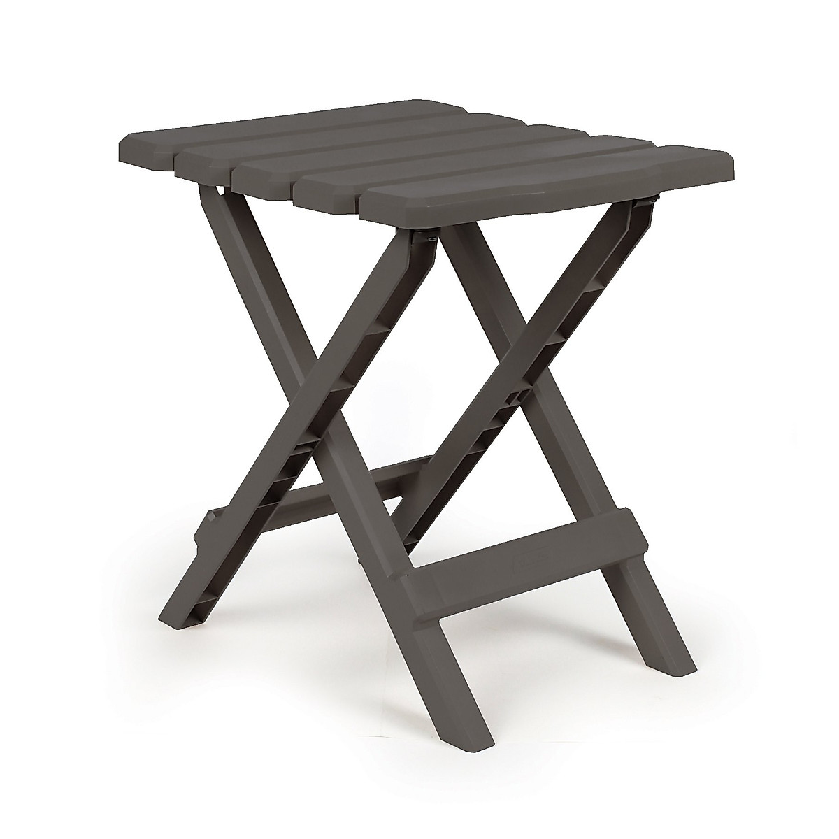 Camco 51881 Adirondack Portable Outdoor Folding Side Table, Perfect for The Beach, Camping, Picnics, Cookouts & More, Weatherproof & Rust Resistant - Charcoal