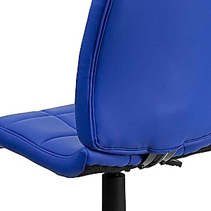 Flash Furniture Mid-Back Blue Quilted Vinyl Swivel Task Office Chair