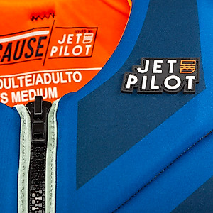 Jet Pilot - Cause Neoprene Life Vest - Personal Flotation Device - Dual Buckle - Coast Guard Approved - Life Jacket - Water Sports (Navy, Small)