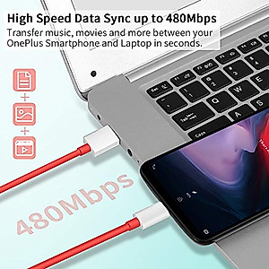 COOYA Dash Charge Cable Replacement for OnePlus 7 6T 6 5 5T,Warp Charge for OnePlus 7 Pro 7T 8 Pro, 6ft 2Pack USB C Charging Data Cable 33W 65W 80W SUPERVOOC Charge for OnePlus 10 Pro/Nord 2T/Nord N20