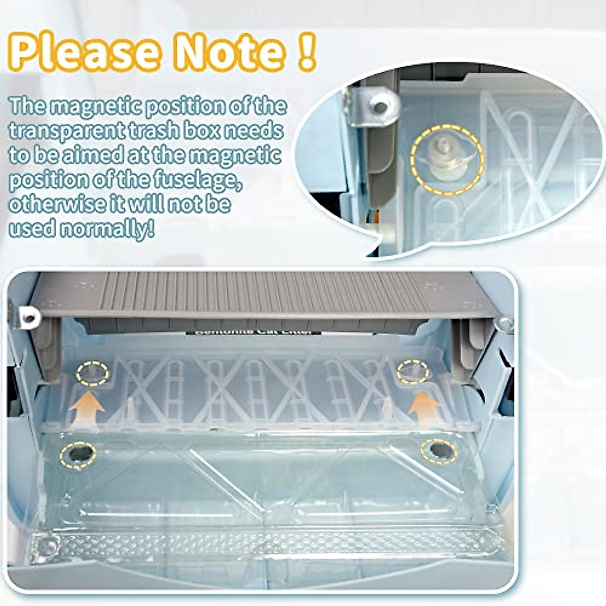 VARLNALY 4.0 Pull-Out Non-Electric Automatic Cat Litter Box Replacement Trash Box 24PCS