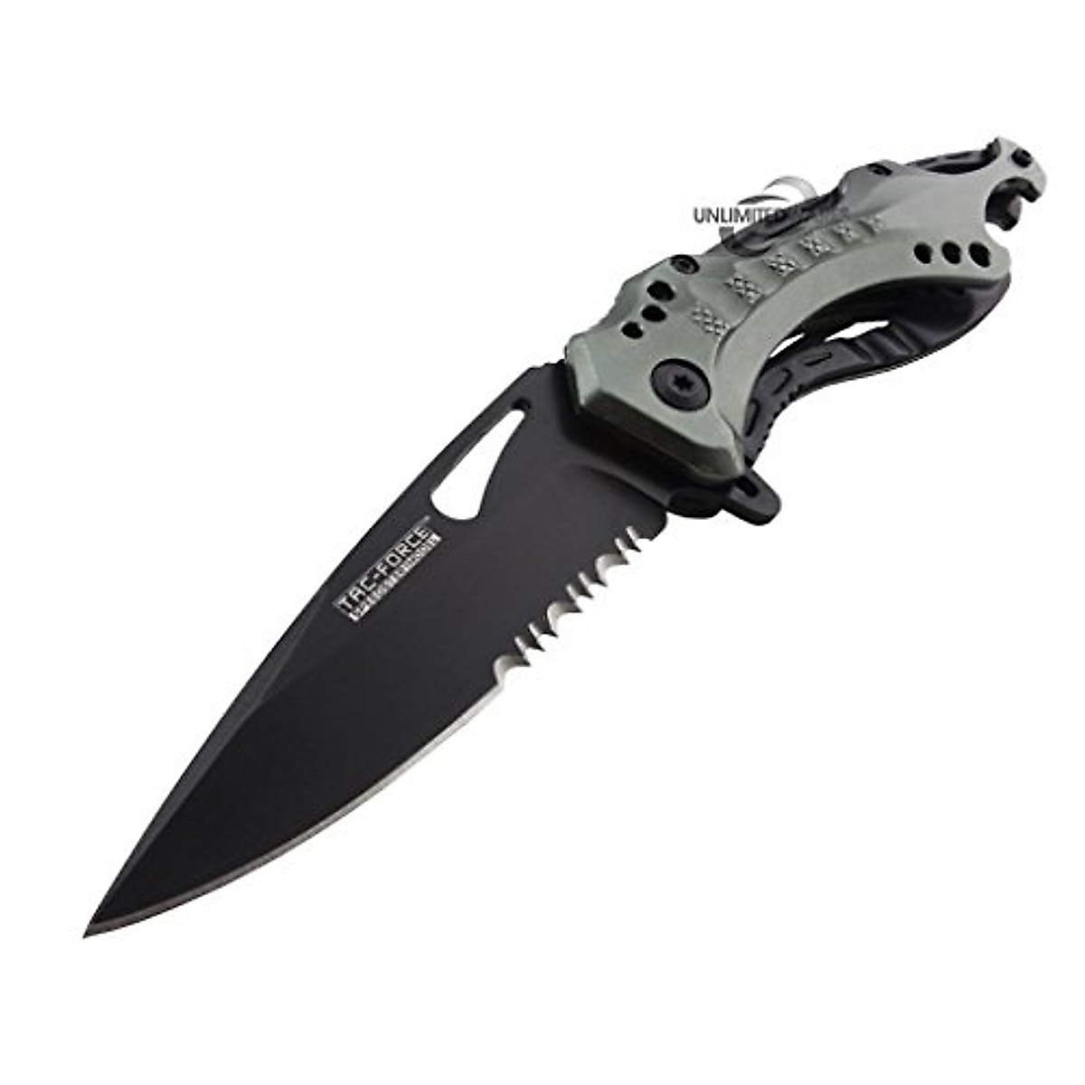 Unlimited Wares Tactical Assisted Opening Folding Knife Grey 4.5-Inch Closed