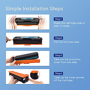 GPC Image Compatible Toner Cartridge Replacement for Canon 054 CRG-054 054H to use with Color ImageClass MF644Cdw LBP622Cdw MF642Cdw MF640C LBP620 Toner Printer (1 Black, 1 Cyan, 1 Magenta, 1 Yellow)