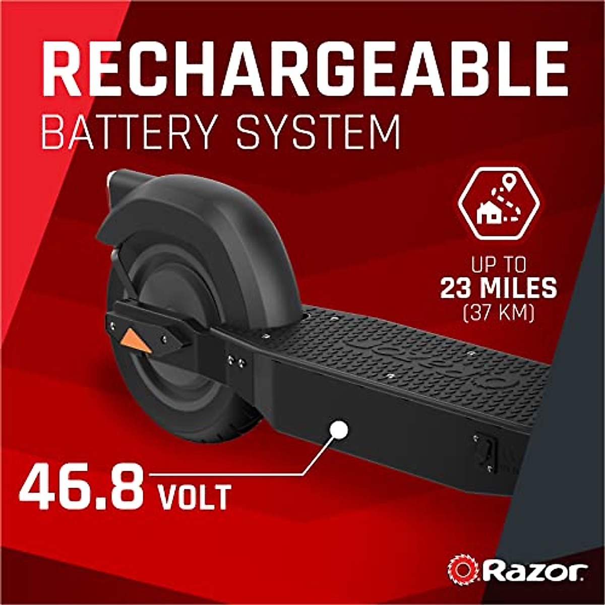 Razor C45 Electric Scooter – Up to 19.9 MPH with Cruise Control, Up to 23 Miles of Range, Foldable and Portable, Bluetooth Wireless Tech Enabled to Connect to Razor E Rides App [Amazon Exclusive]