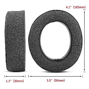 HS70 YunYiYi Upgrade Ear Pads Ear Cushion Replacement Compatible with Corsair HS70 HS50 HS60 Pro HS75 XB Headphones Thicker Fabric Earpad
