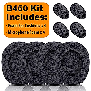 B450-XT Kit Replacement Ear Pads Cushion Mic Foam Compatible with B450-XT B450XT Headset I B450 XT Accessories