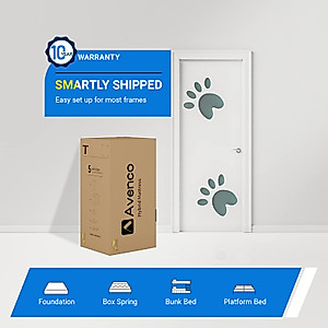 Twin Mattress, 10 Inch Hybrid Twin Size Mattress in a Box with Gel Memory Foam & Individually Wrapped Pocket Coils Innerspring Mattress, Medium Firm, Support & Pressure Relief, CertiPUR-US Certified