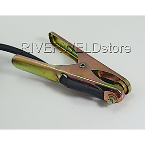 RIVERWELD 200A Groud Earth Clamp 10-25mm2Plug 3 Metre Lead 16mm2 Wire Fit MMA ARC Welder
