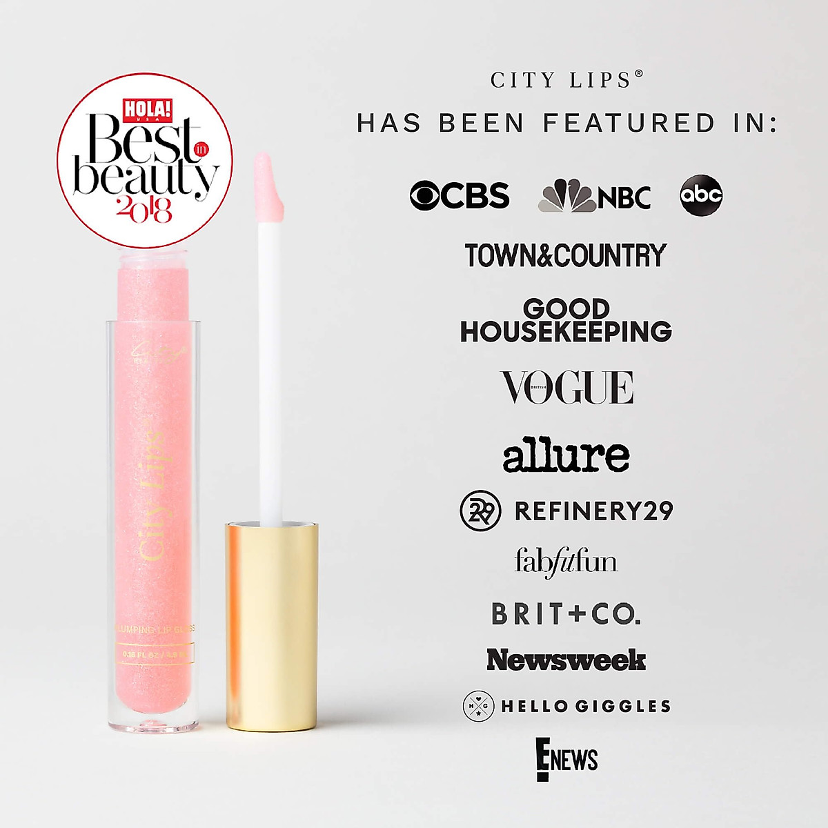 City Beauty City Lips Plumping Lip Gloss Los Angelips - High-Shine Gloss for Fuller, Younger-Looking Lips | Hydrating & Smoothing Lip Treatment Hyaluronic Acid