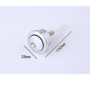 DLOETT Closestool Water Tank Push Button Vintage Round Single Key Flush Button Toilet Water Tank Accessories