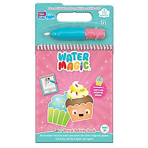 Water Magic (2Pack - Cupcake and Donut) - Patented Gourmet Scented Reusable Water Reveal Activity Pads - No Mess, All Fun by Scentco