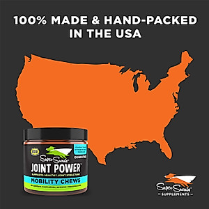 Super Snouts Joint Power – 60 Soft Chews – Joint Supplement for Dogs and Cats with Green Lipped Mussel Helps Ease Discomfort & Stiffness– Made in The USA