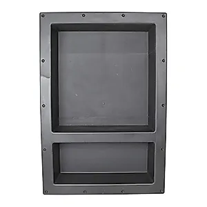 Over Mount Installation SHOWER CUBE Ready For Tile Waterproof Leak Proof Bathroom Recessed Shower Shelf Shower Niche Organizer Storage For Shampoo and Toiletry Storage (25 x 17, Exterior Size Black)