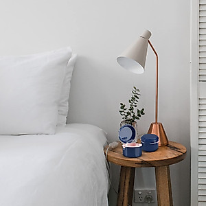 LELE LIFE 2 Pack Denture Case with Strainer Basket, Denture Cup, Retainer Case, Denture Bath Box, False Teeth Container for Travel Cleaning (Blue)