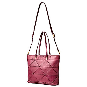 OLD TREND Genuine Leather Prism Tote Bag (Lilac)