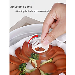 Vishui Thickened Microwave Splatter Cover for Food, Transparent Polycarbonate Upgrade Microwave Lid with Handle, Adjustable Vents Microwave Splatter Guard Cover, BPA-Free