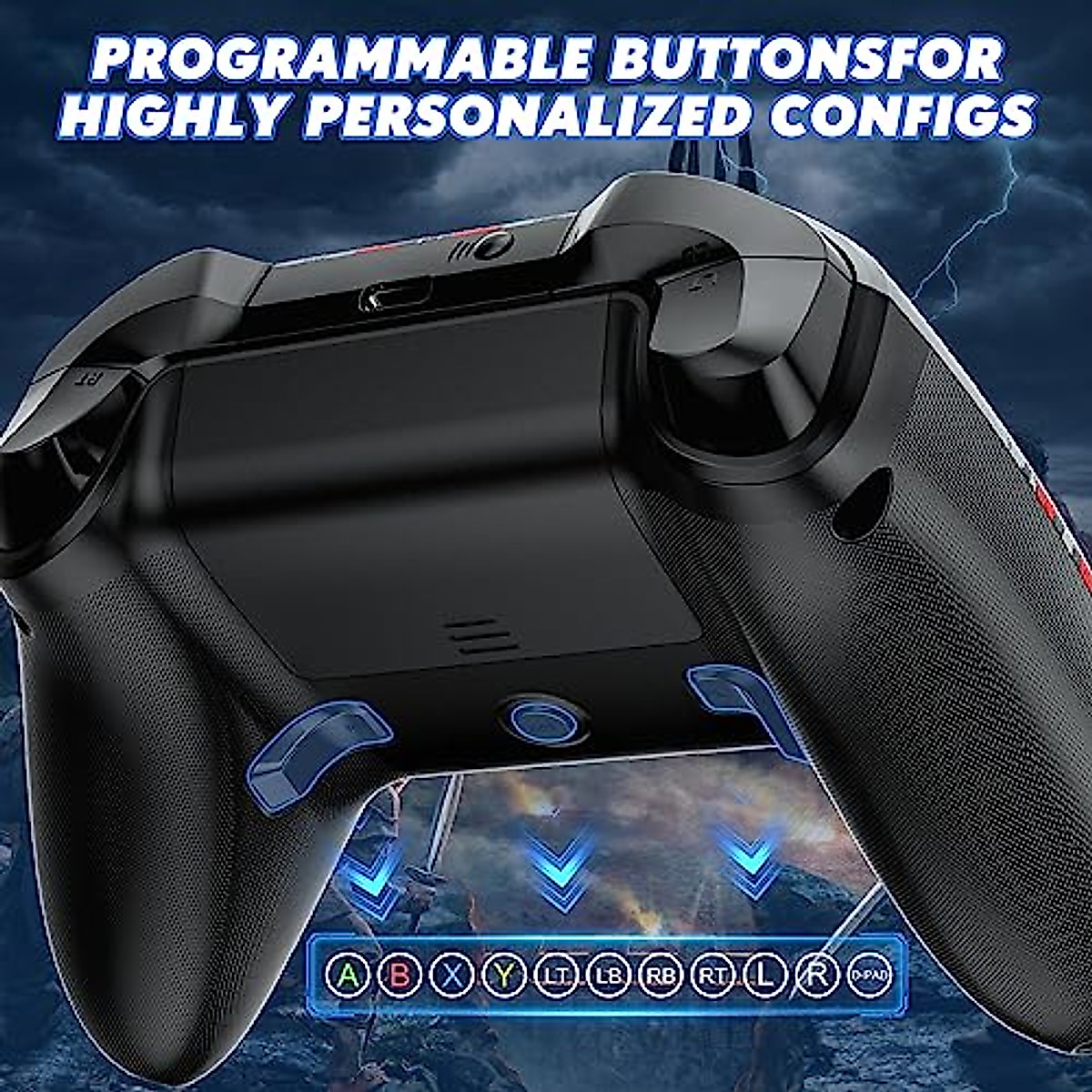 Wireless Controller Replacement for Xbox One Controller Compatible with Xbox One/Xbox One X/S/Xbox Series S/X,Steam,Android/iOS/PC , Built-in 6-Axis Motion Sensor, Audio Jack,Turbo,Macro Function