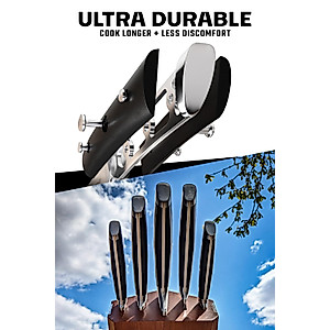 Dalstrong Knife Block Set - 5 Piece - Gladiator Series - with Modular, Multi-Level Block - German High Carbon Steel - Premium ABS Black Handles - NSF Certified