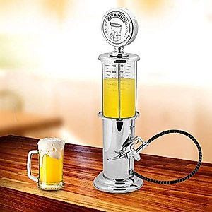 1000cc Mini Alcohol Dispenser, Single Gun Beer Dispenser Keg Party Pump for Beer Juice Picnic Pump with Black Beer Faucet Alcohol Liquid Soft Drink Dispenser Kit
