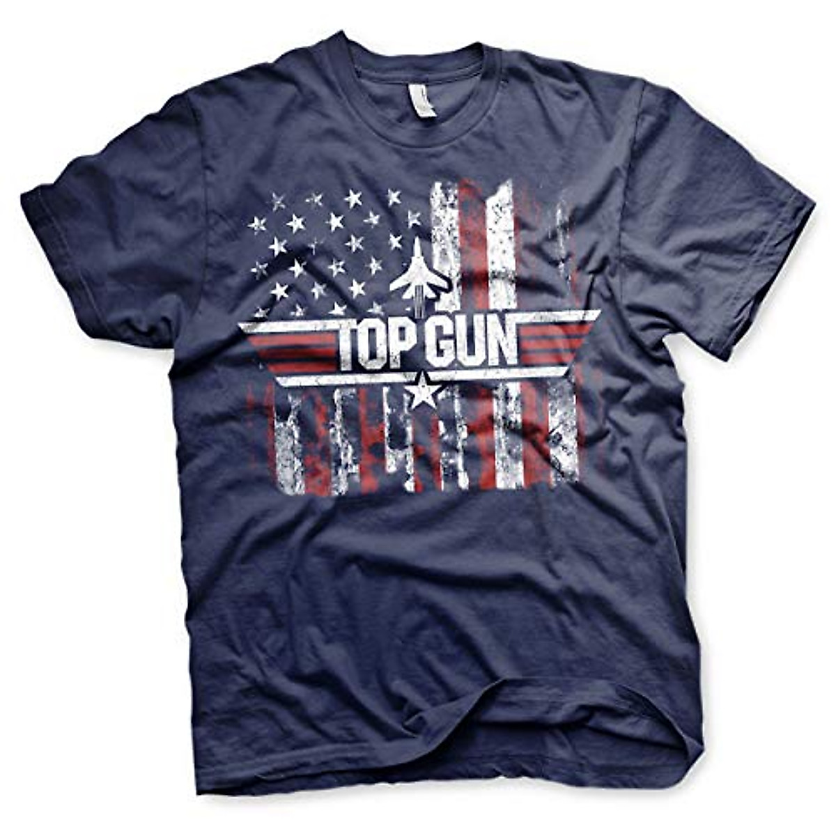 Top Gun Officially Licensed America Mens T-Shirt (Navy Blue), Medium