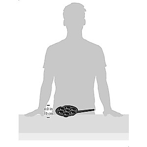 AmazonCommercial Cast Iron Stuffed Pancake Pan Black 8 Inch