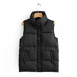 Winter Coats For Women 2023 Trendy, Puffer Vest Coat Warm Hoodie Outwear Casual Coat Faux Zip Up Jacket Pea Coats Womens Plus Size Coats Jackets Black, Waterproof Coats Jacket (XL, Black)